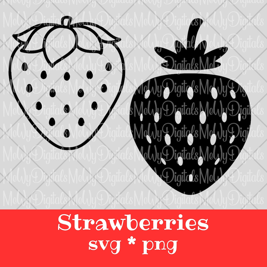 Strawberry SVG PNG Bundle - Etsy