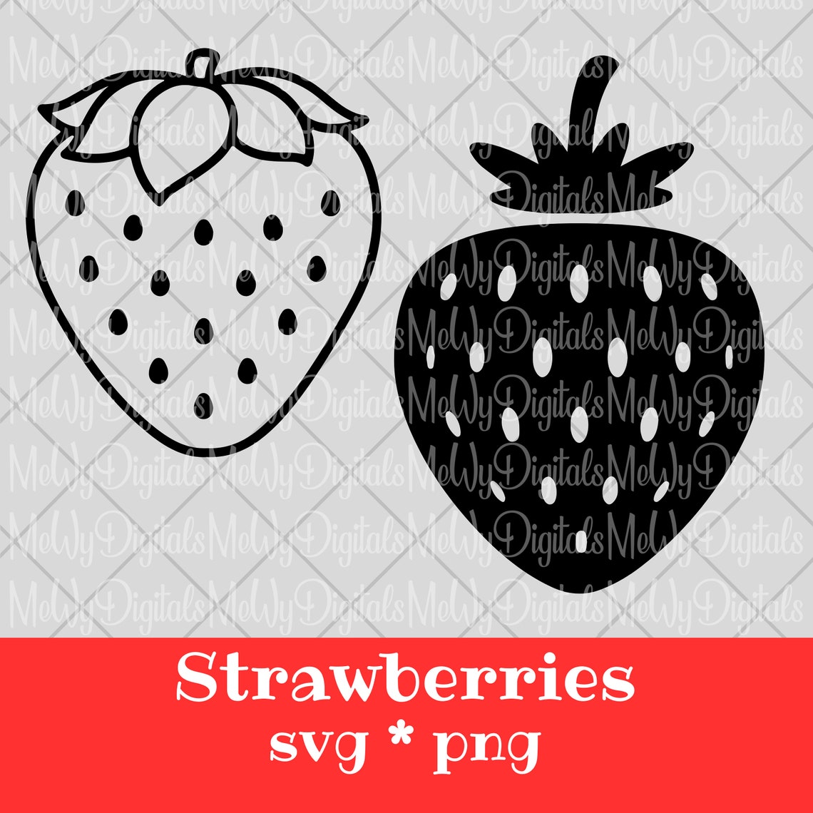 Strawberry SVG PNG Bundle - Etsy