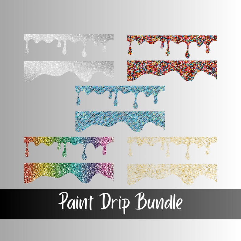 Paint Drip Tumbler Wrap PNG Bundle - Etsy