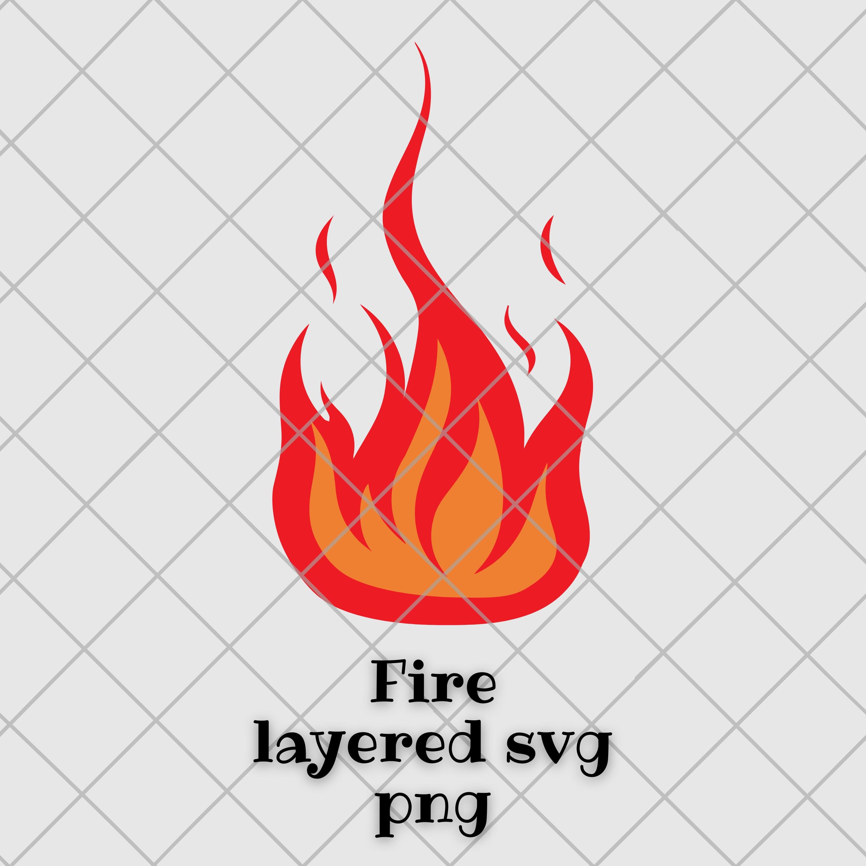 Fire Layered SVG PNG - Etsy