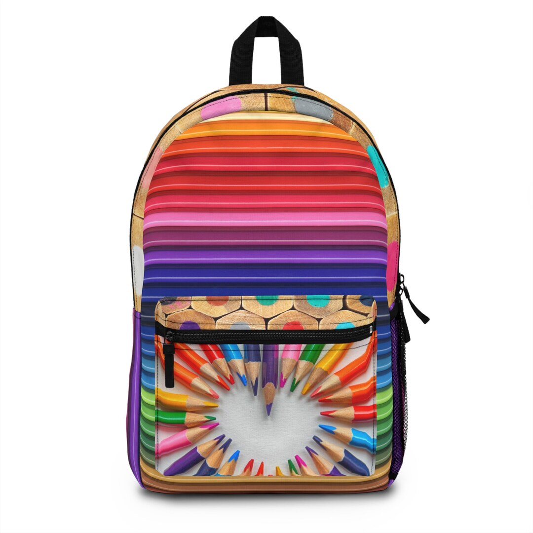 Colorful Colored Pencils Backpack - Etsy