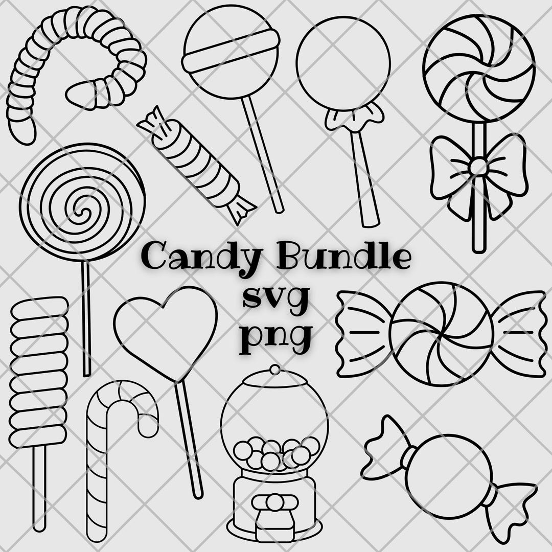 Candy SVG PNG Bundle - Etsy