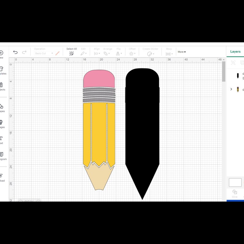 Pencil Layered SVG PNG - Etsy