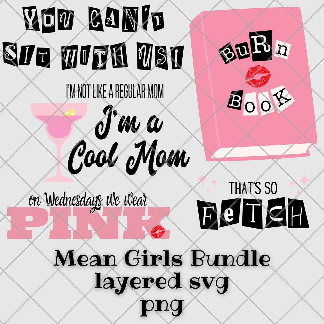 Mean Girls Layered SVG PNG Bundle - Etsy