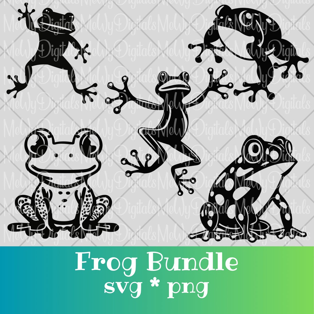 Frog SVG PNG PDF Bundle - Etsy
