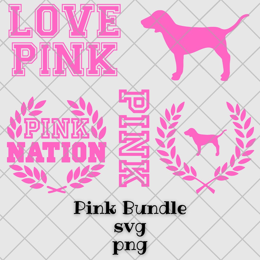 Pink SVG PNG Bundle - Etsy