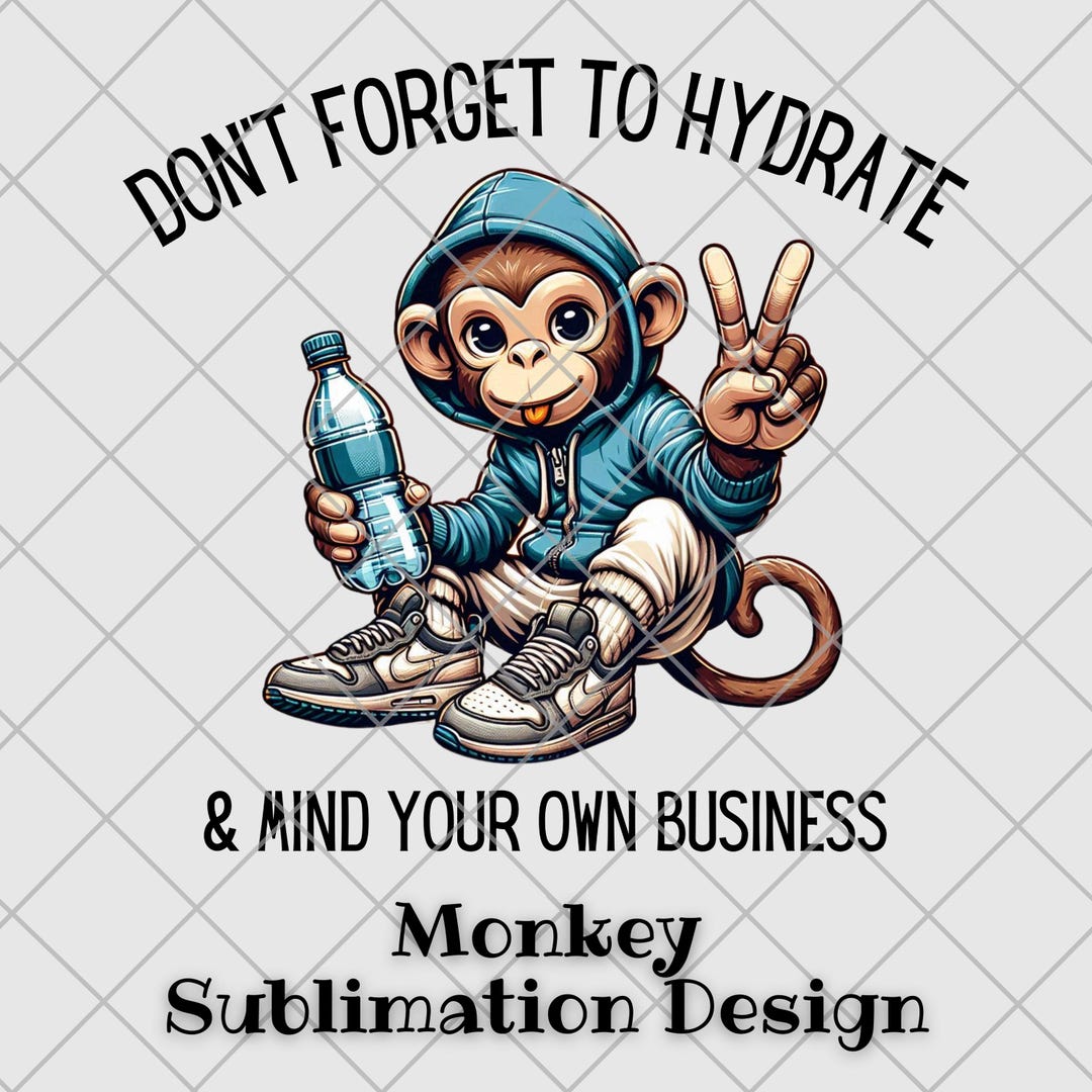 Sarcastic Monkey Sublimation PNG - Etsy