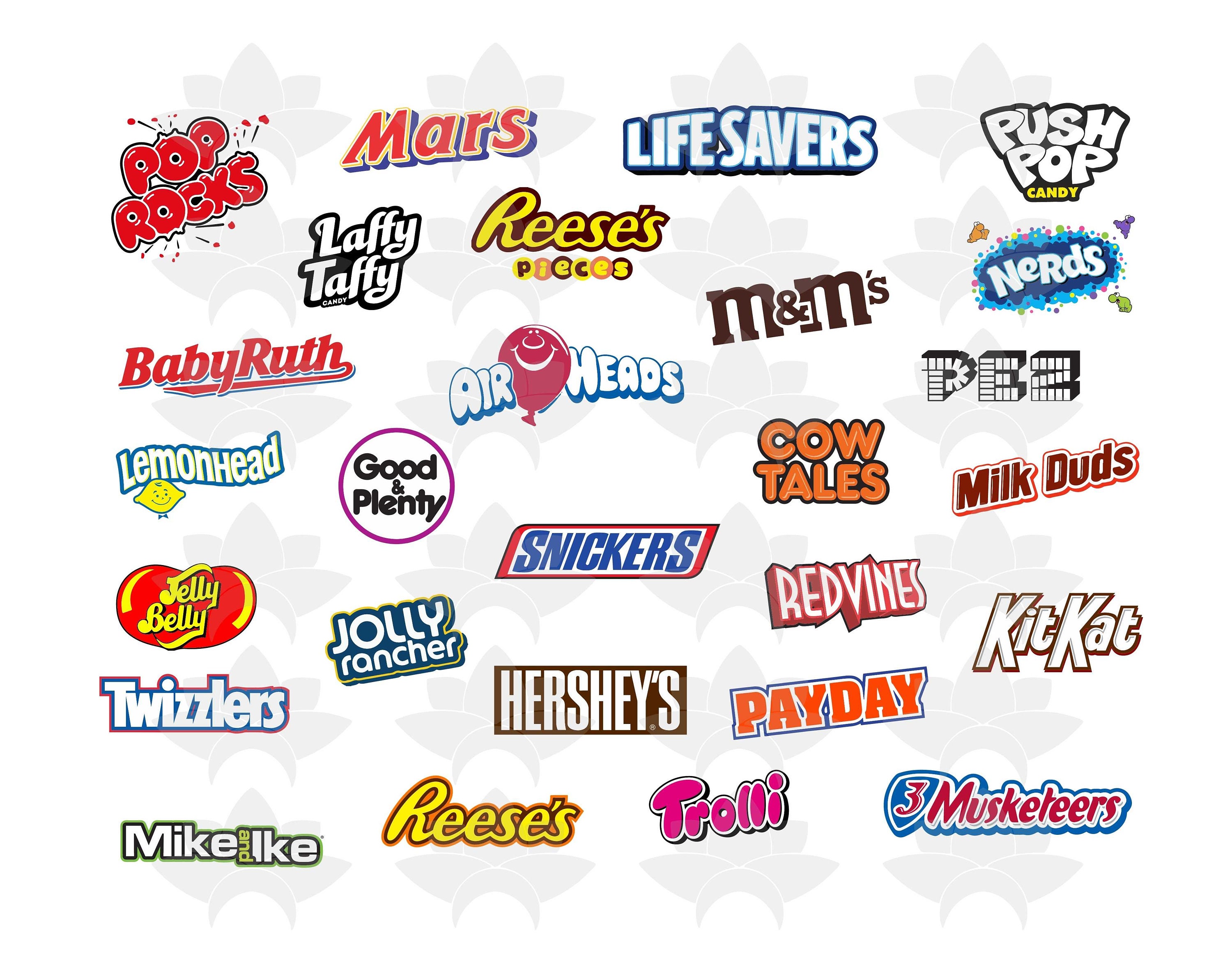 Candy Logos Svg, Chocolate Labels Clipart, Sweet Brand, 50% OFF