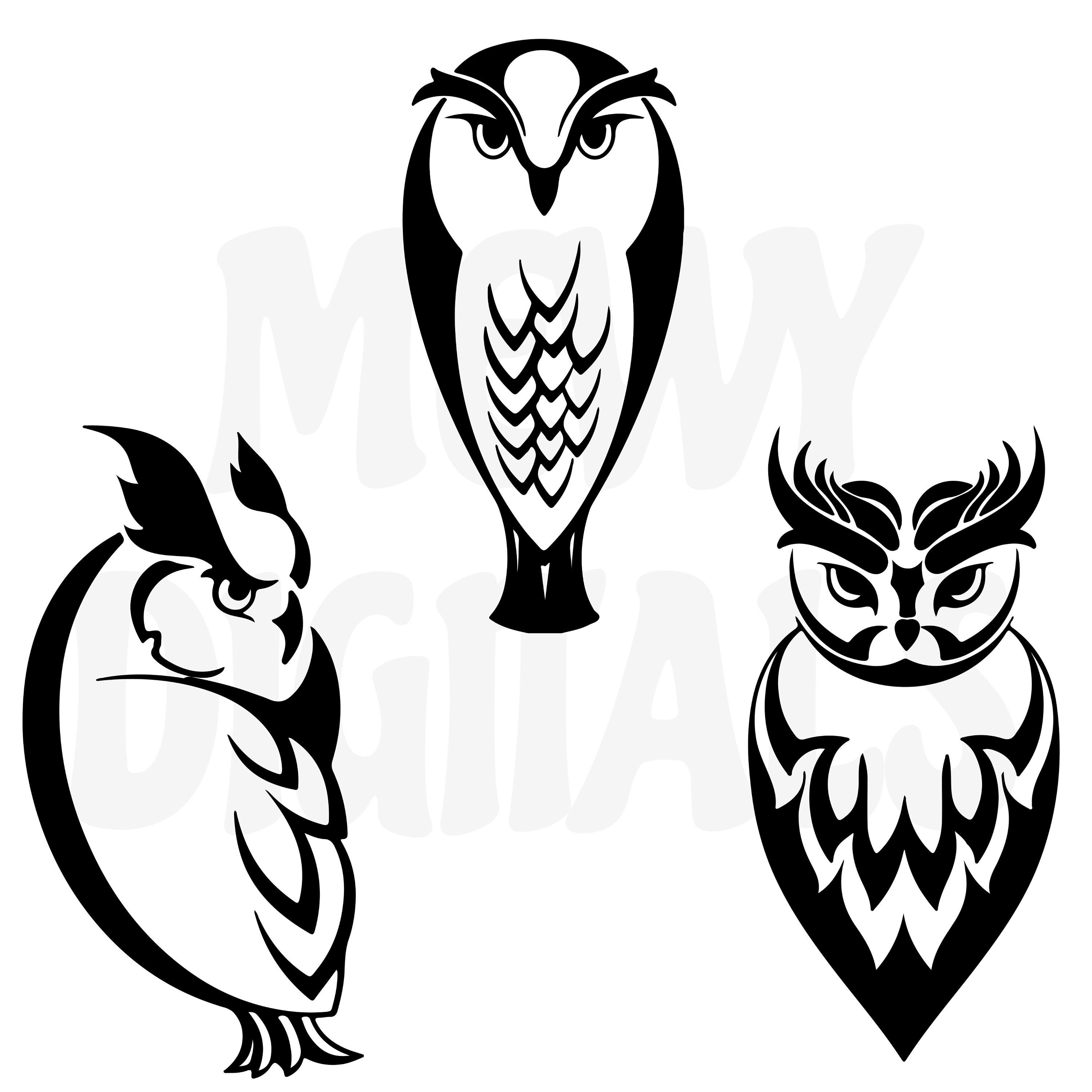 Owl SVG Bundle Owls Sublimation Bundle Layered SVG - Etsy