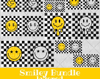 Checkerboard Winking Smiley Svg, Png, and Dxf Cut Sublimation Cricut ...