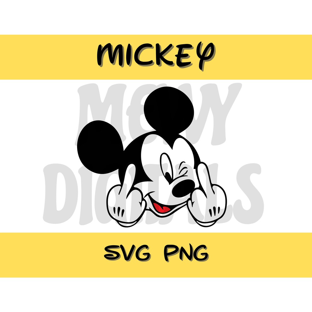 Mickey Middle Finger SVG PNG - Etsy