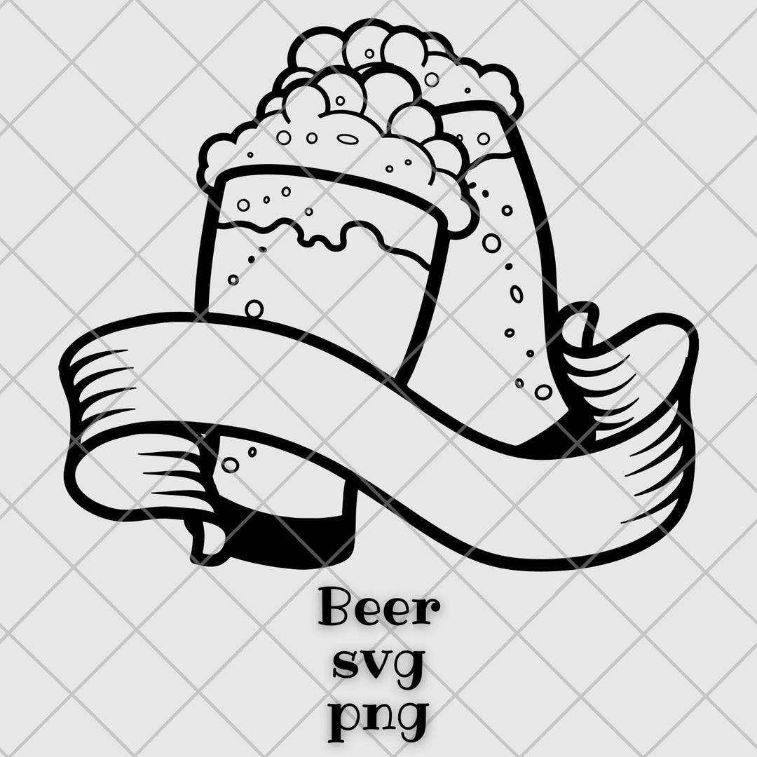 Beer Glasses SVG PNG - Etsy