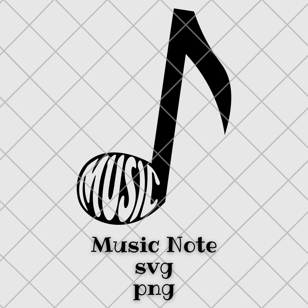 Music Note SVG PNG - Etsy