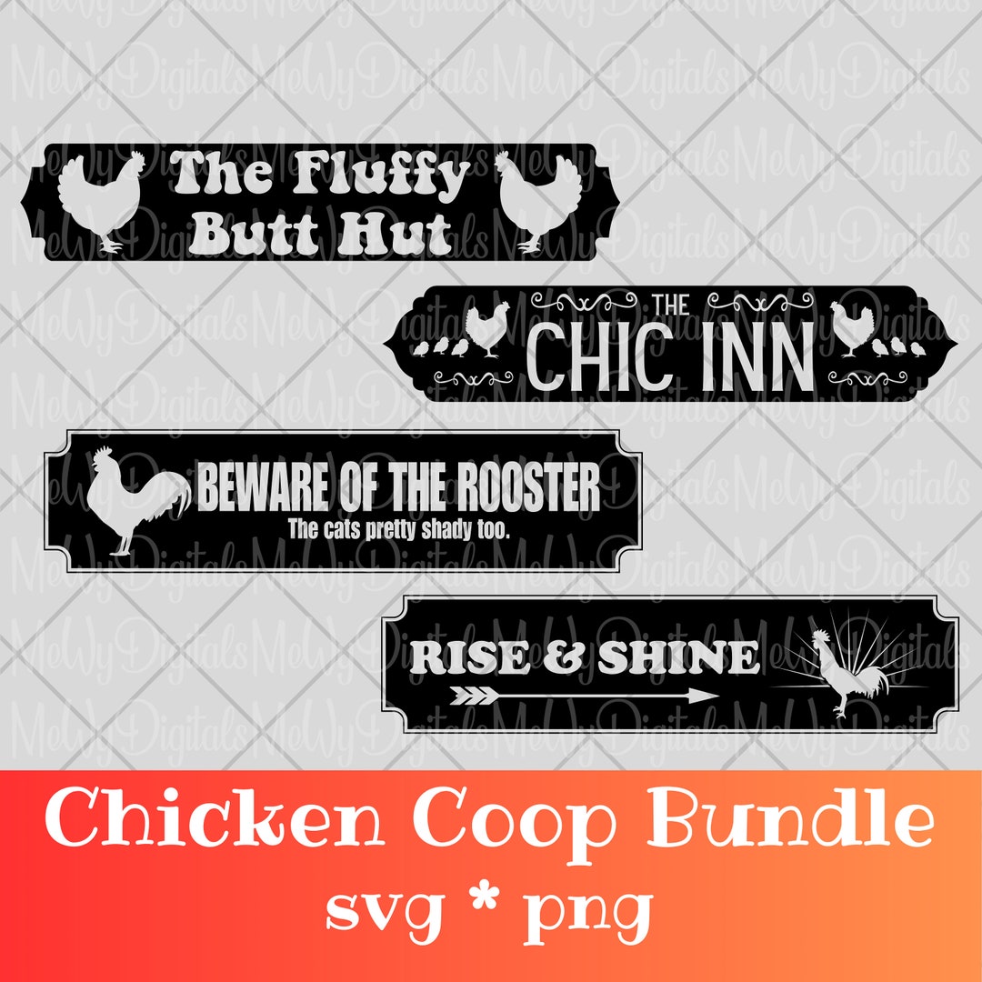 Chicken Coop Sign SVG PNG Bundle - Etsy