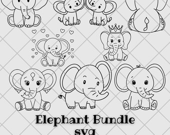 Elephant SVG PNG - Etsy