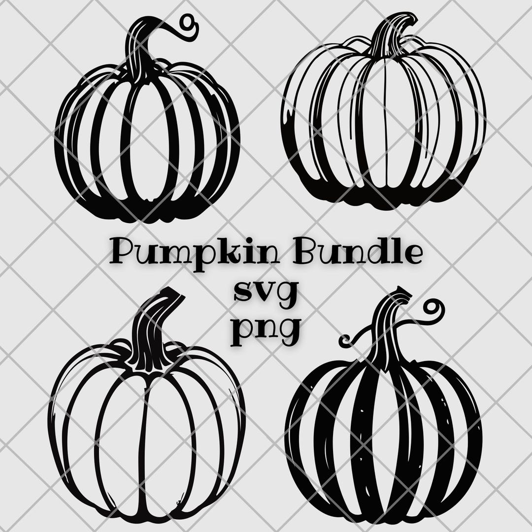 Pumpkin SVG PNG Bundle - Etsy