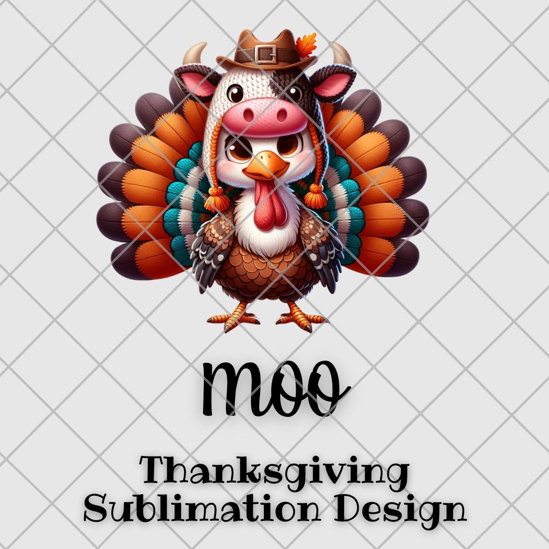 Cute Turkey Sublimation Design - Etsy