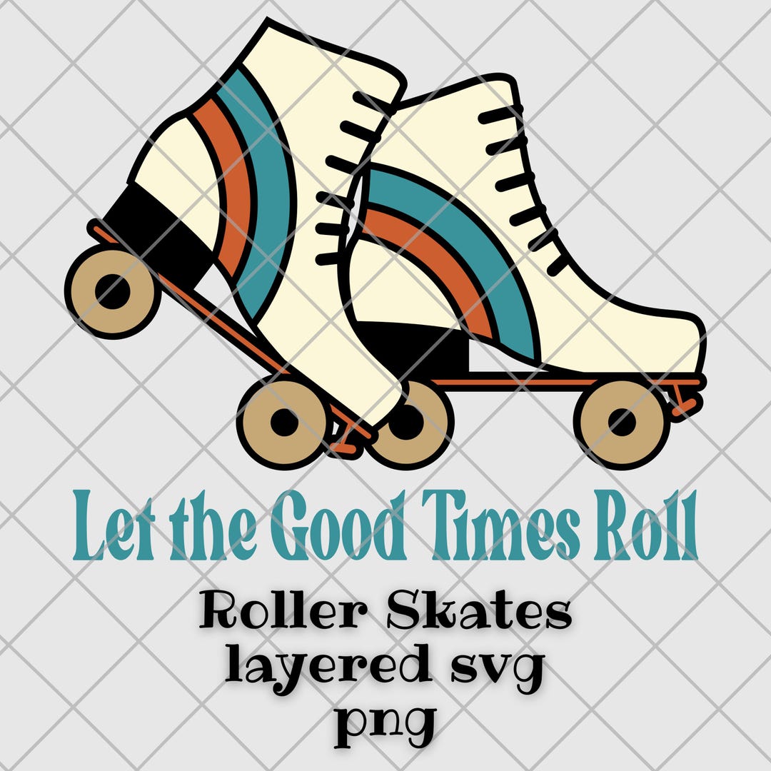 Retro Roller Skates SVG PNG - Etsy