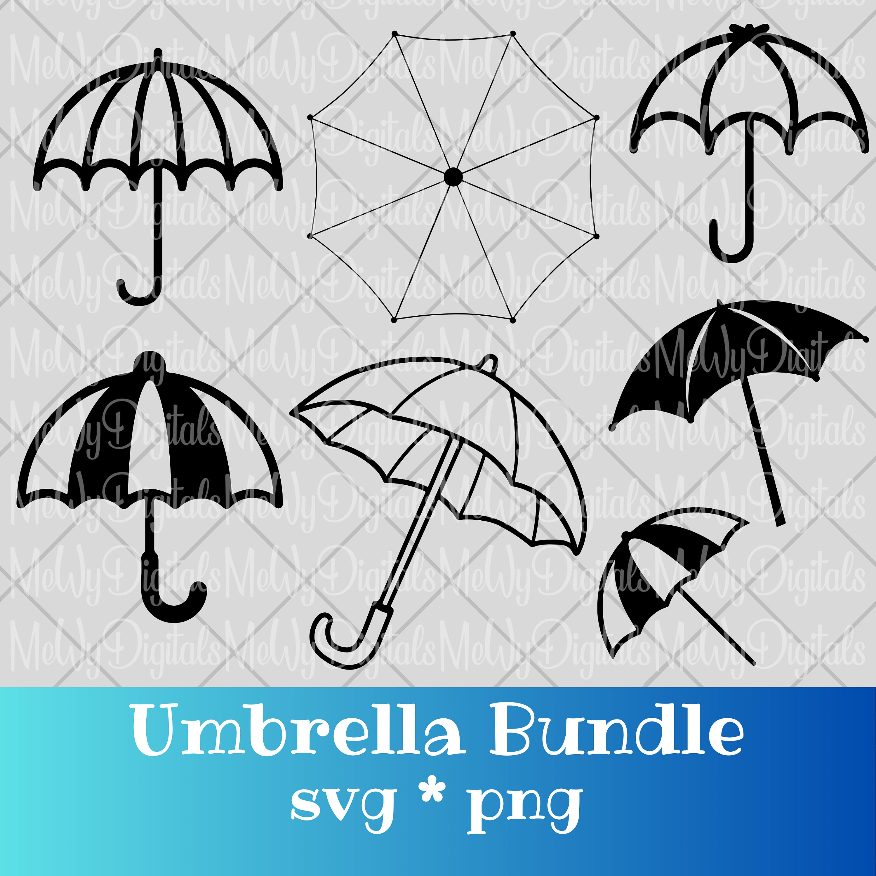 Umbrella SVG PNG Bundle - Etsy