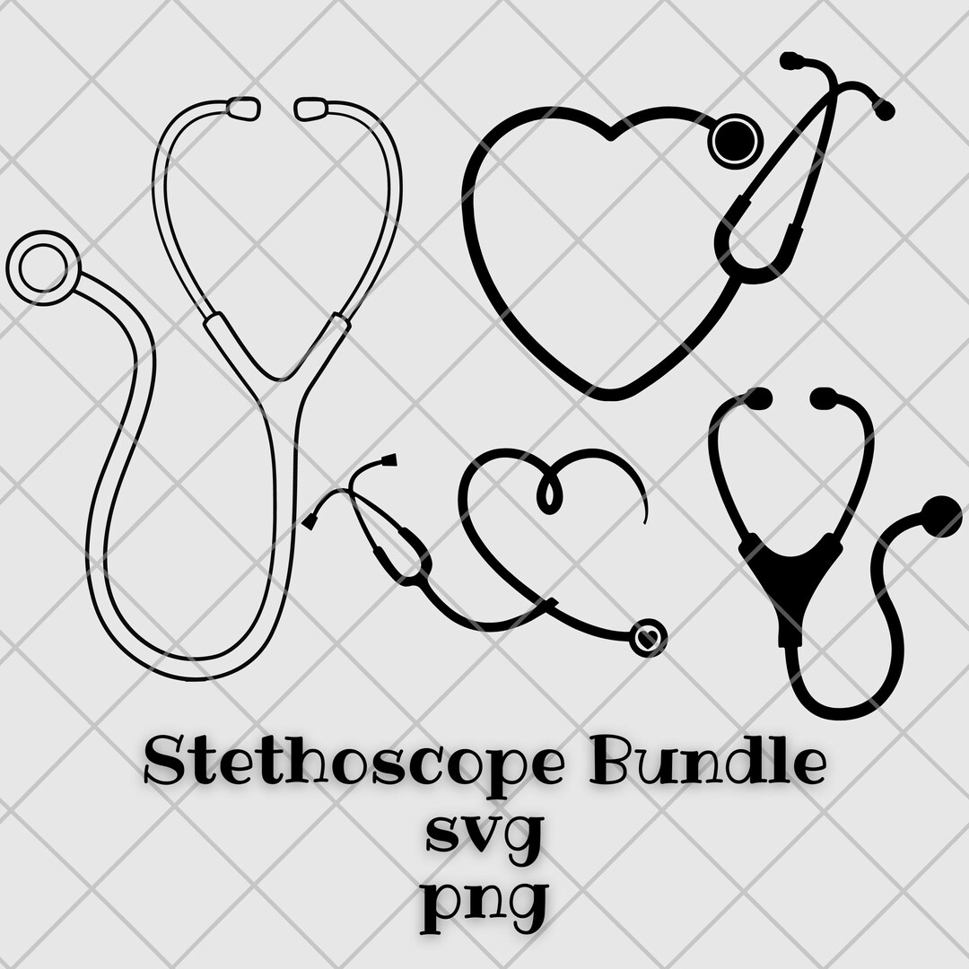 Stethoscope SVG PNG Bundle - Etsy