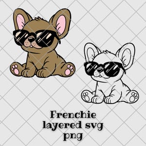 Frenchie Layered SVG PNG - Etsy