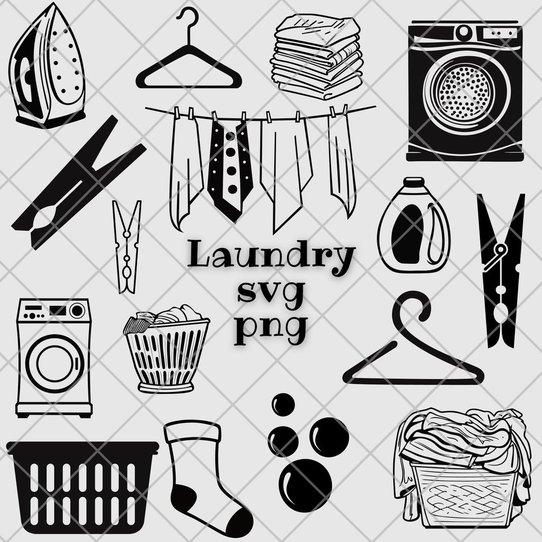 Laundry SVG PNG Bundle - Etsy