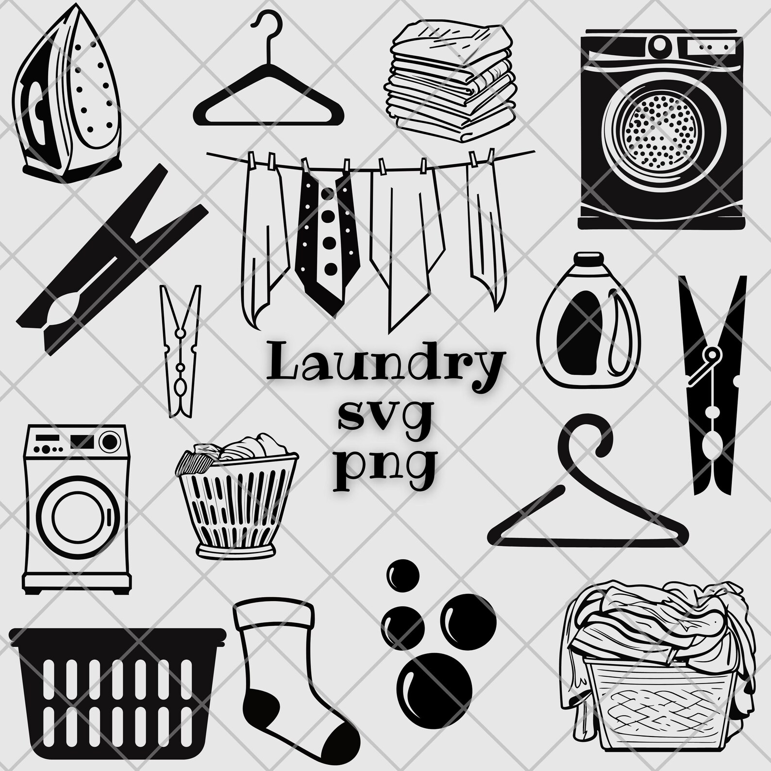 Laundry SVG PNG Bundle - Etsy
