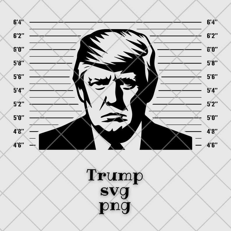Trump Mugshot SVG PNG - Etsy Australia