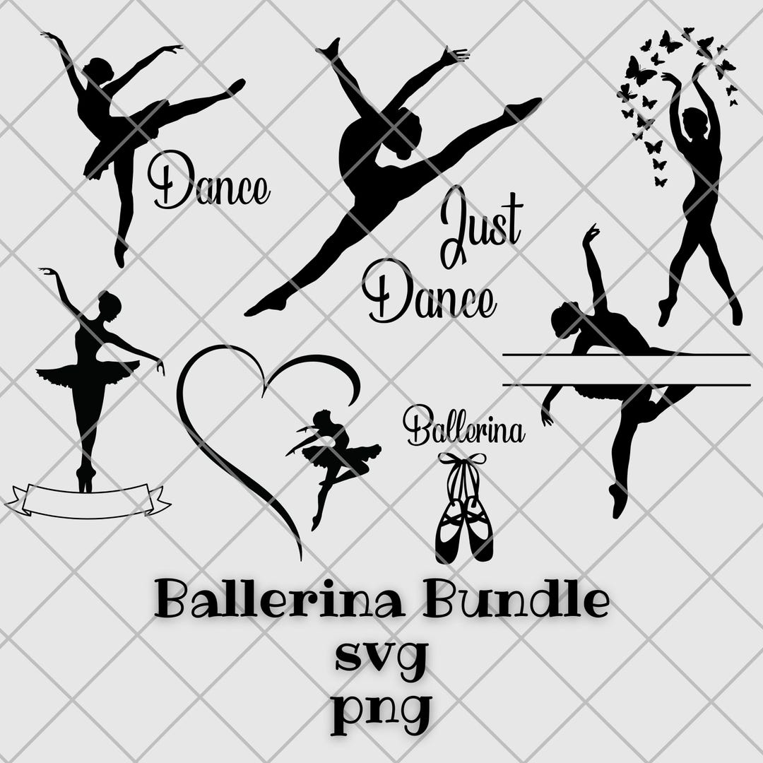 Ballet SVG PNG Bundle - Etsy