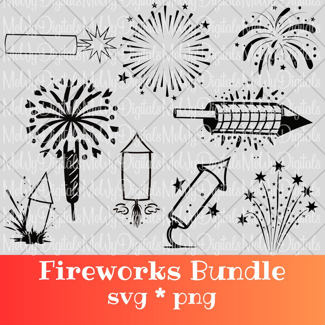 Fireworks SVG PNG Bundle - Etsy