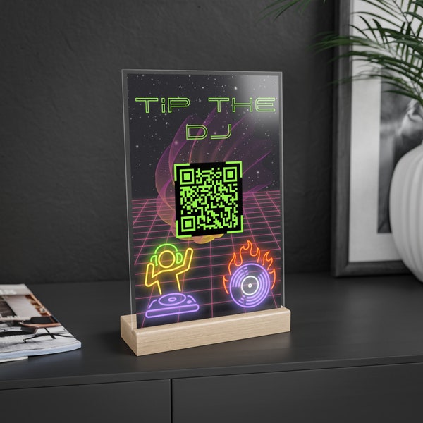 Acrylic Tip Sign Qr Code - Etsy