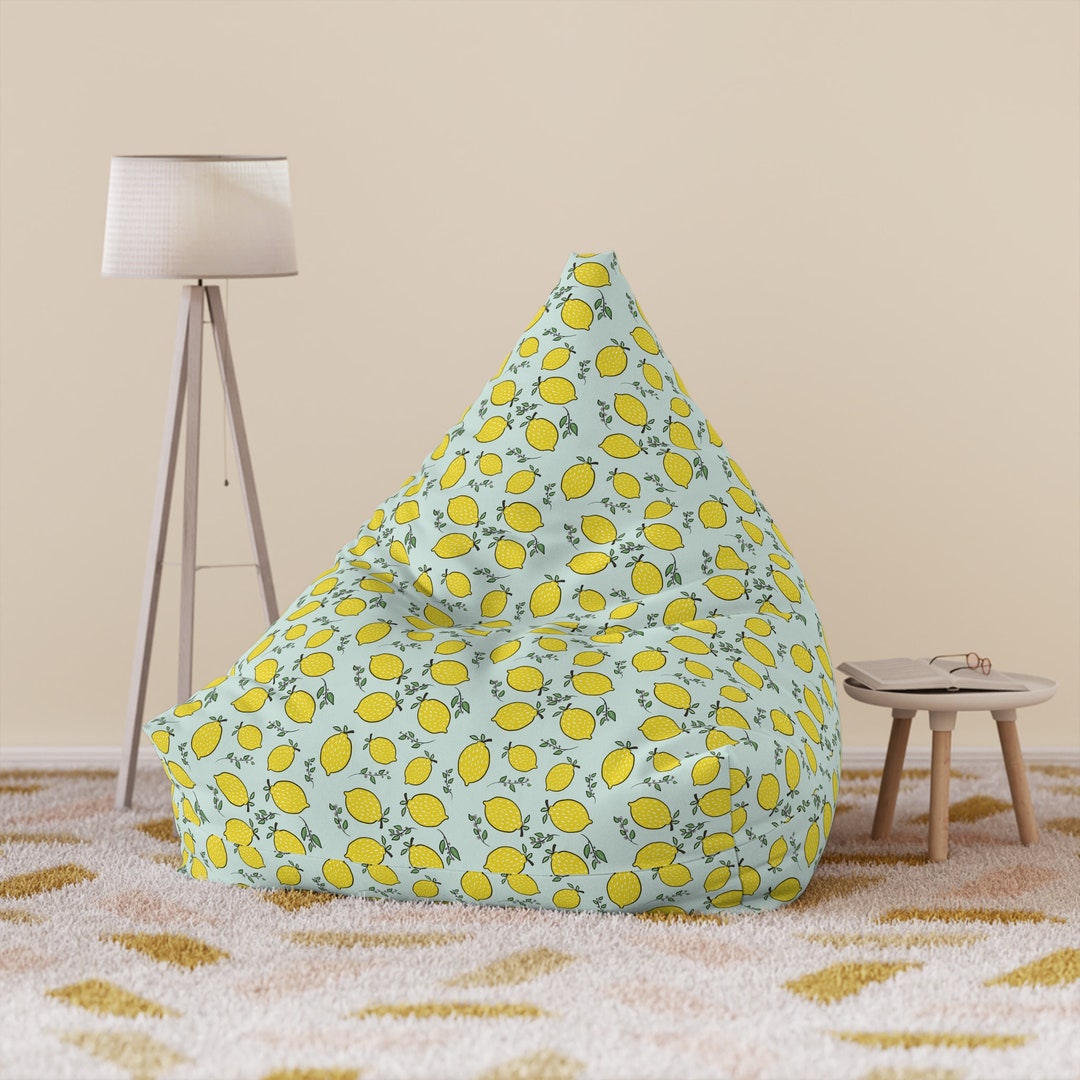 Lemon Bean Bag Chair COVER, Lemons Floor Chair Cover, Home Decor ...