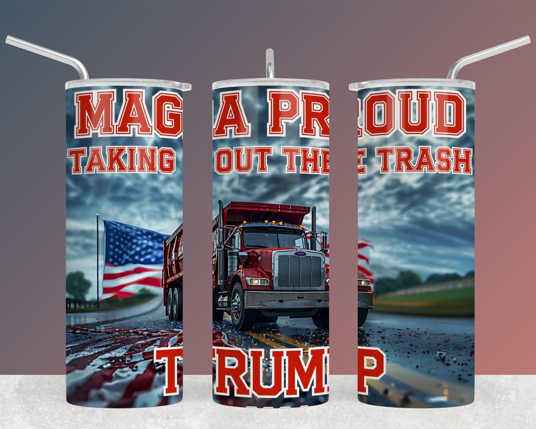 MAGA PROUD Garbage Truck Tumbler Wrap Instant Download for 20 Oz ...