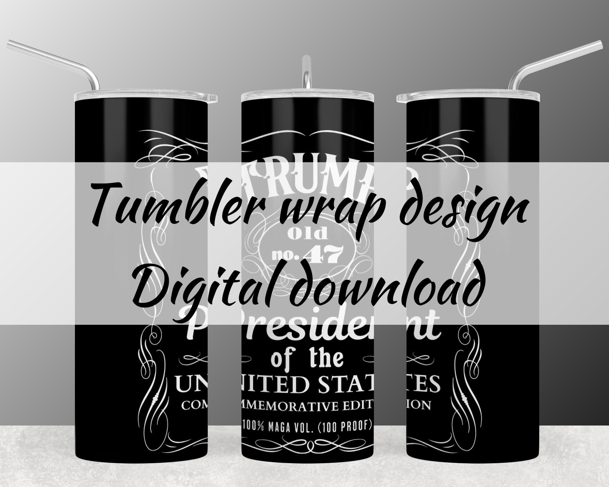 TRUMP Whiskey Label Tumbler Wrap Label TRUMP 47 President of the United ...