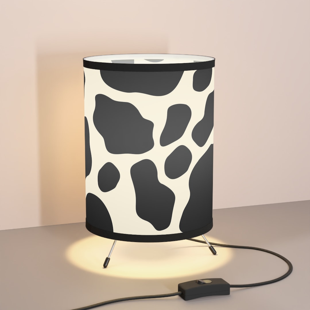 Cow Print Lamp - Etsy