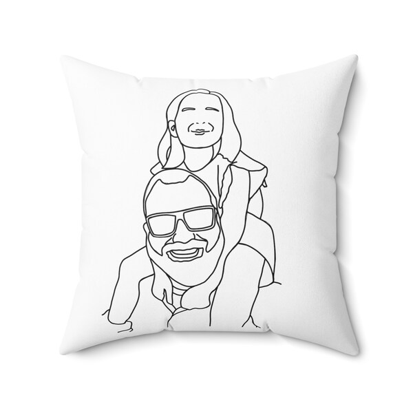 Custom Line Drawing Pillow - Etsy