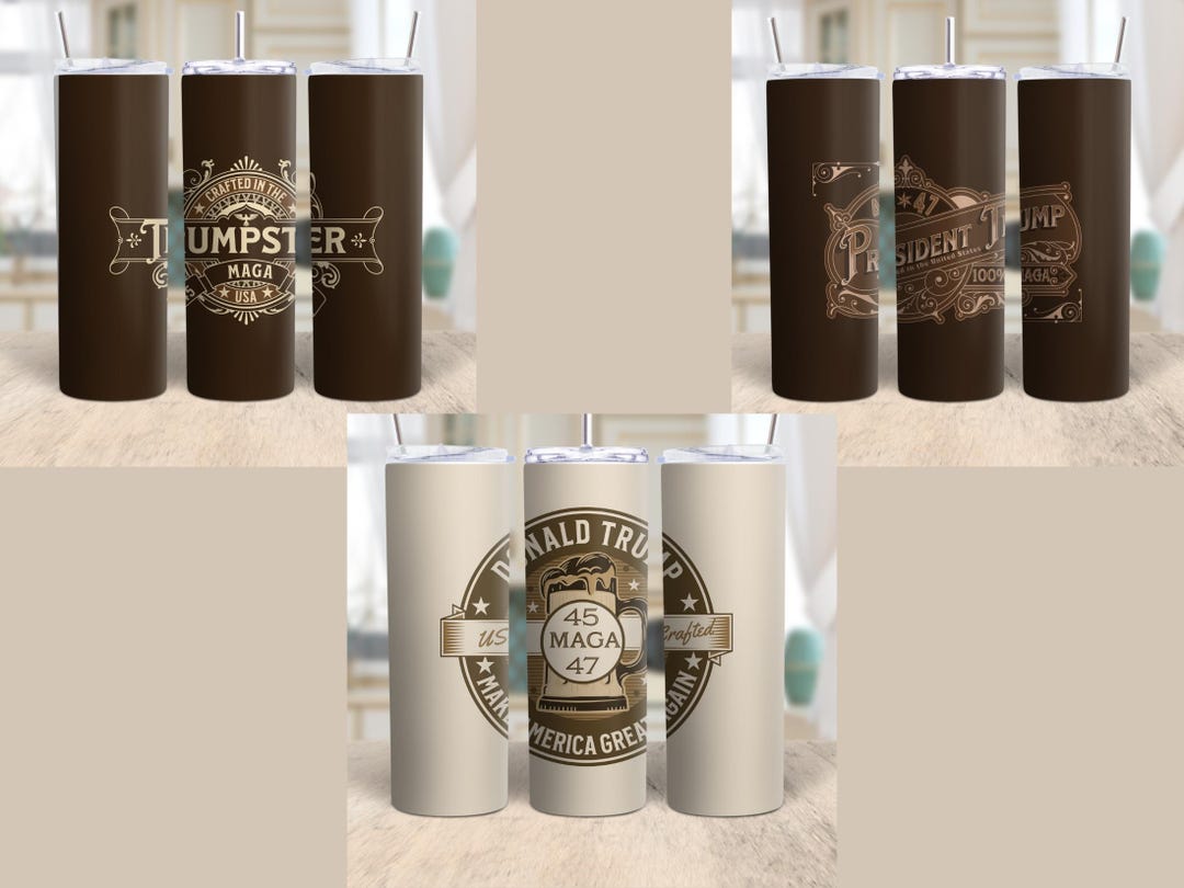 Trump Beer Label Tumbler Wrap Bundle Emblem for Tumbler Wrap - 20 Oz ...