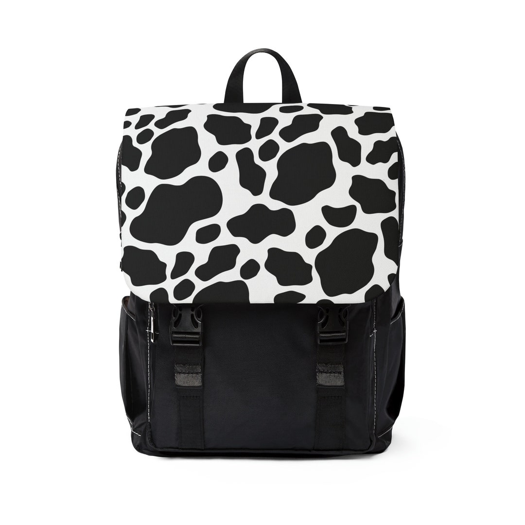 Cow Print Casual Shoulder Backpack, Cow Spot Backpack, Cow Lover Gift ...