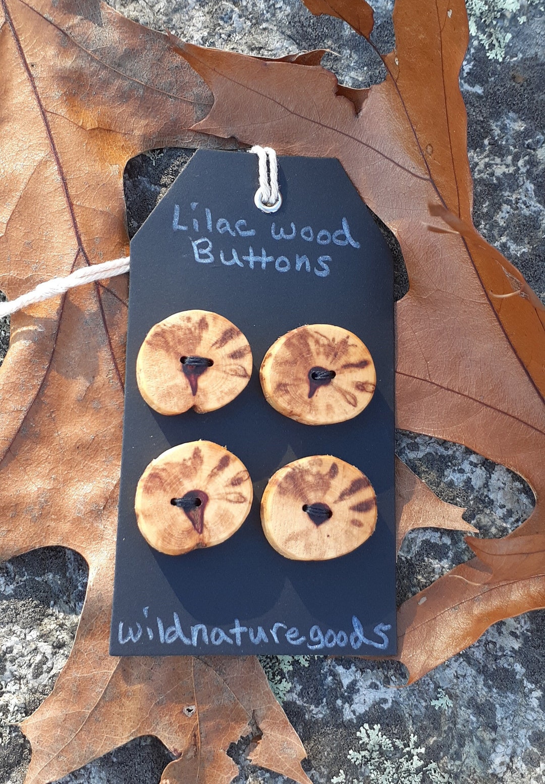 Handmade Lilac Wood Buttons, 4 in a Pack (1 Inch Wide by 1/4 Inch Thick ...