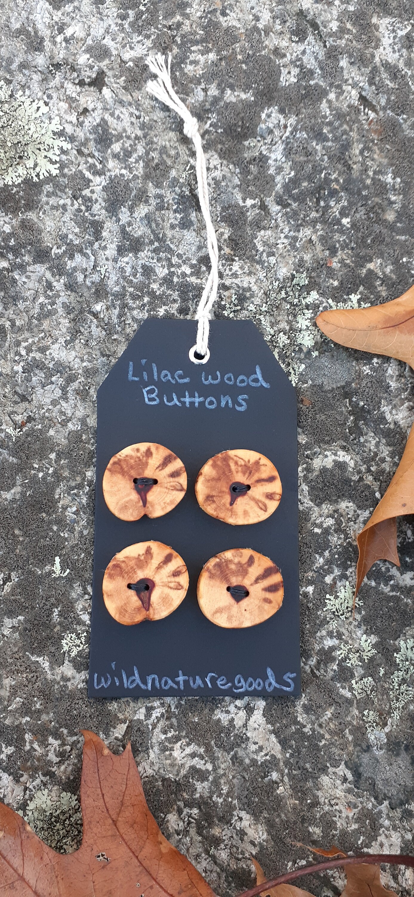 Handmade Lilac Wood Buttons, 4 in a Pack (1 Inch Wide by 1/4 Inch Thick ...