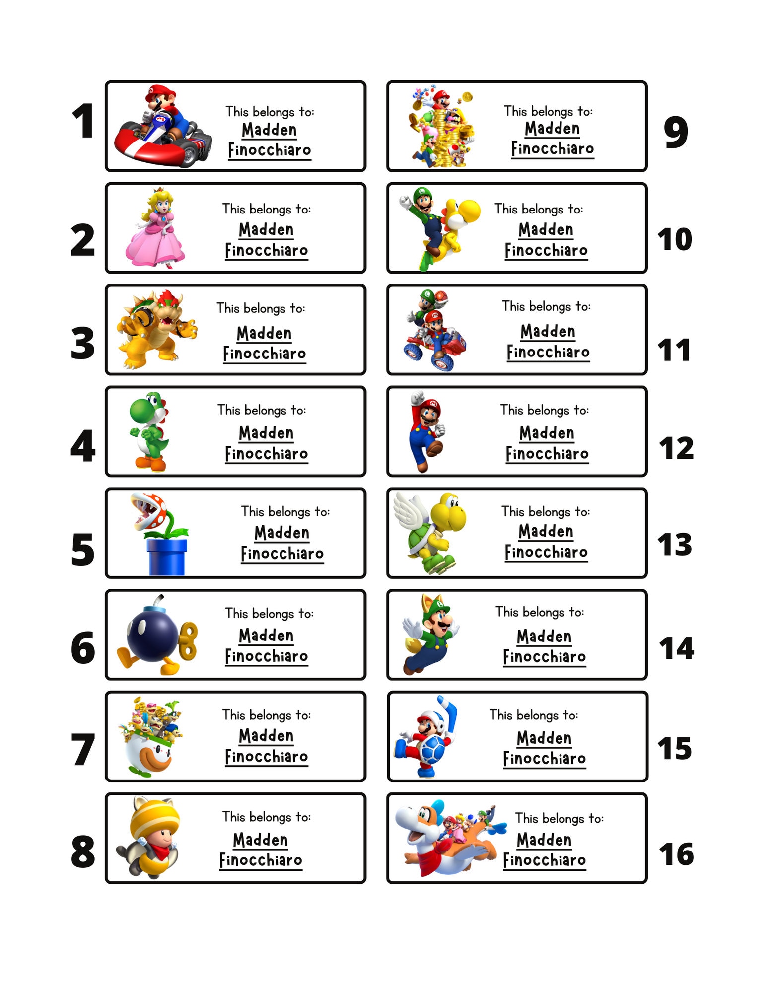 All Mario Characters And Enemies Names