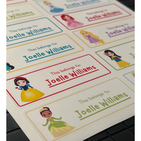 Princess Labels - Etsy