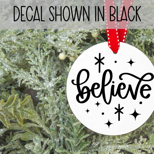 Believe Vinyl Decal - Etsy