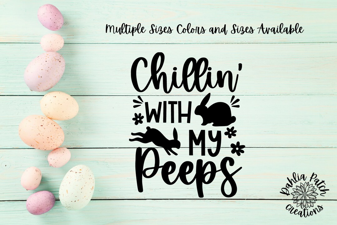 Easter Vinyl Decal Easter Decor Decal Peep Vinyl Decal Spring Vinyl ...