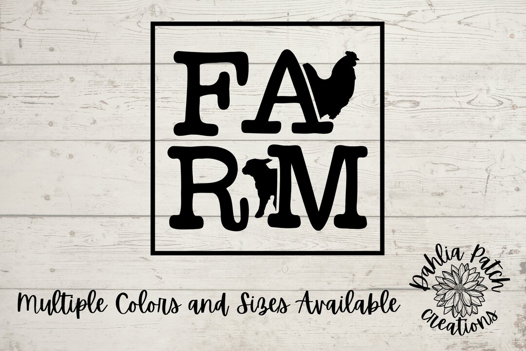 Farmhouse Vinyl Decal Farm Vinyl Decal Decor Vinyl Decal Permanent ...