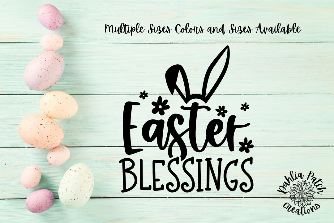 Easter Vinyl Decal Easter Bunny Vinyl Decal Spring Vinyl Decal Spring ...