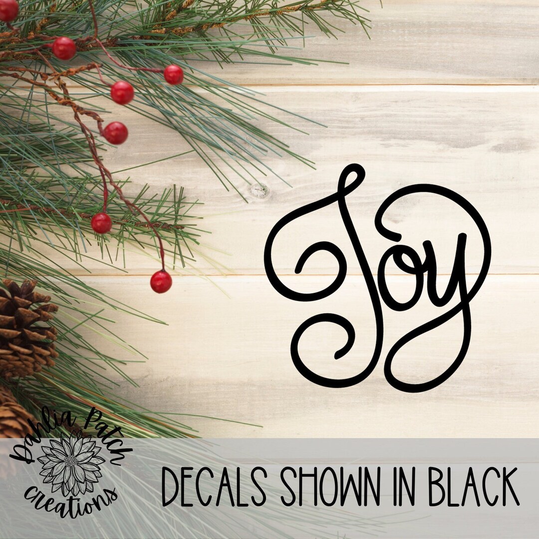Small Christmas Ornament Vinyl Decals Christmas Vinyl Decal Joy Vinyl ...