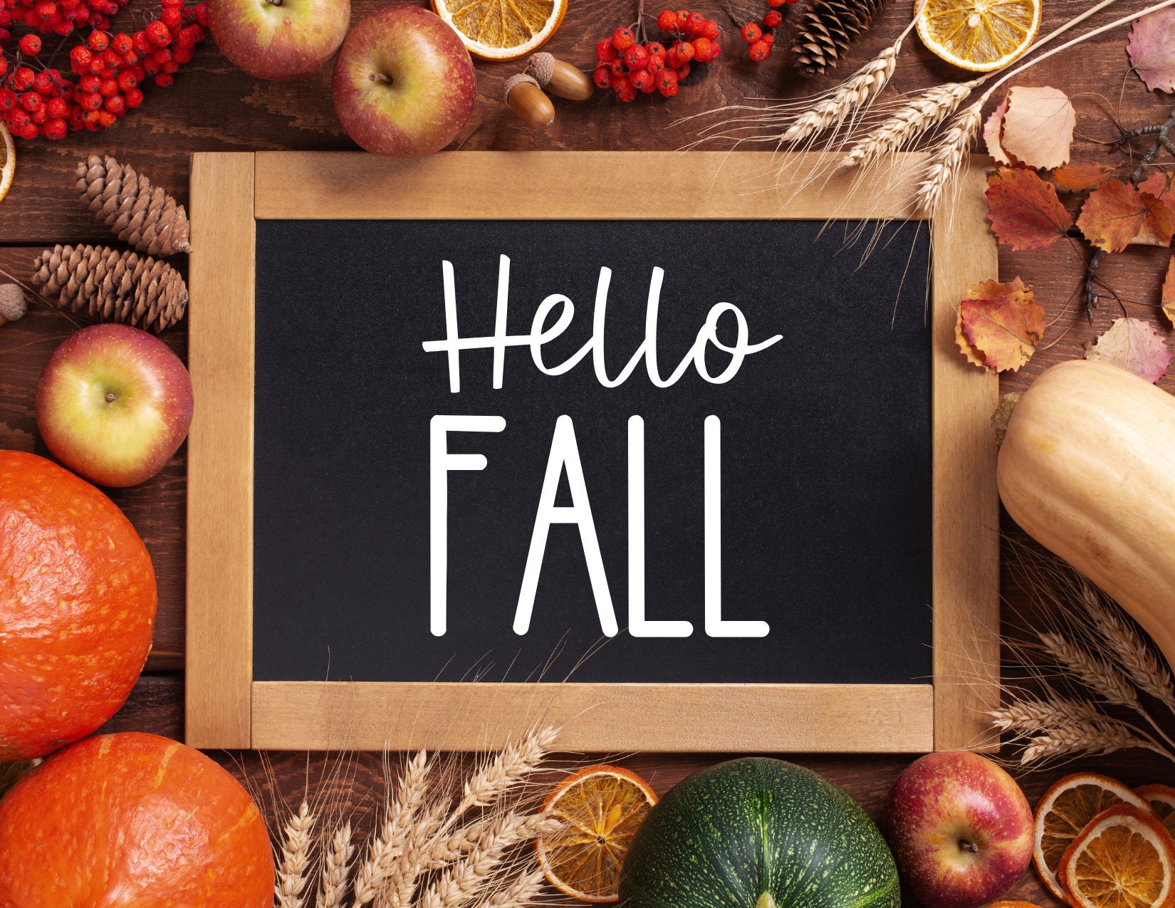 Fall Vinyl Decal Hello Fall Vinyl Decal Permanent Fall Vinyl Decal ...