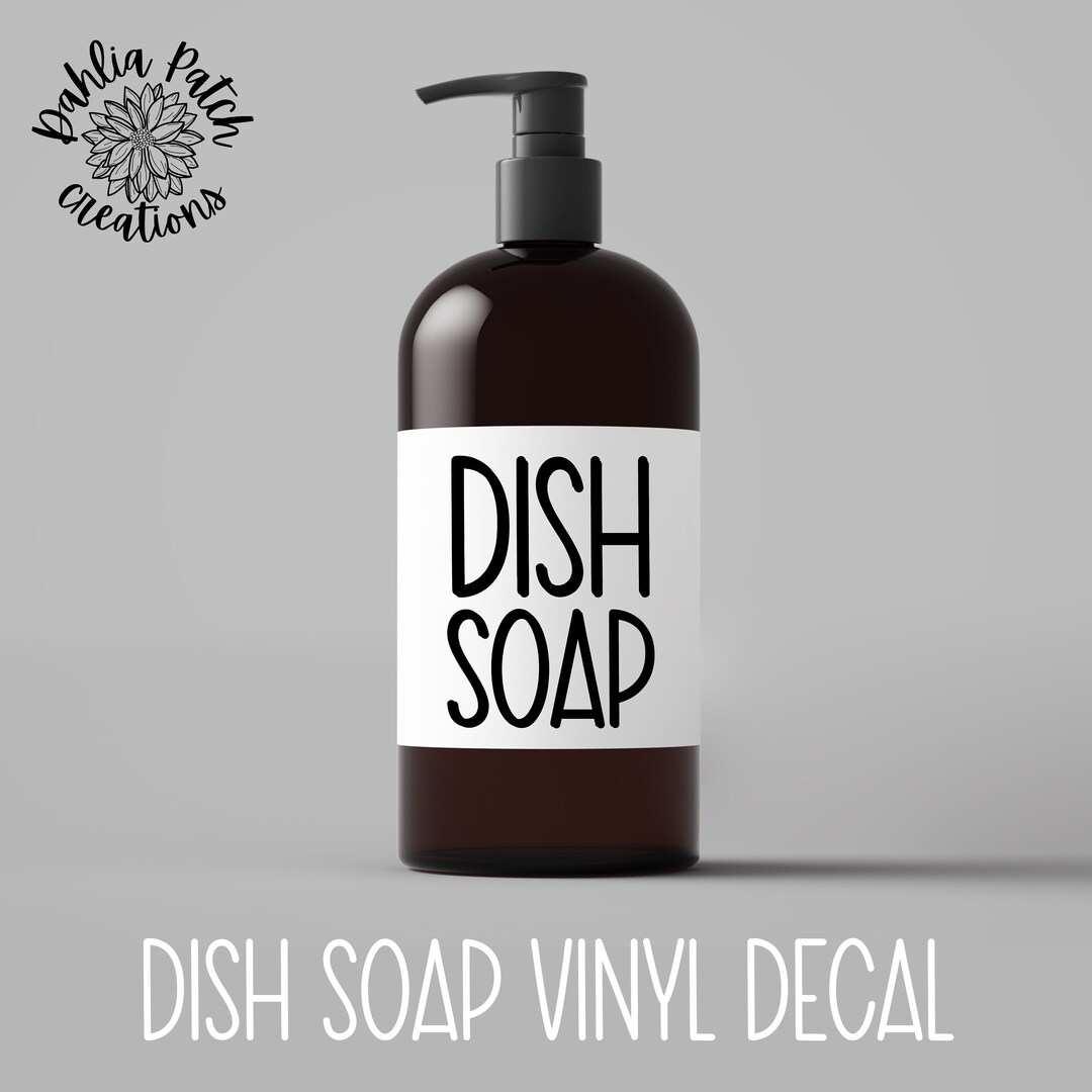 Dish Soap Vinyl Decal: Farmhouse Style, Permanent Vinyl - Etsy