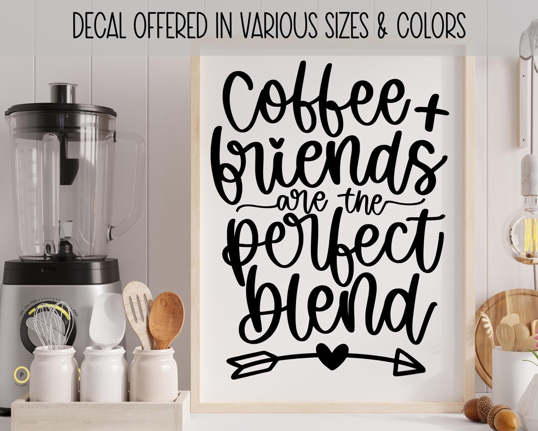 Coffee Themed Vinyl Decal Coffee Bar Decal Kitchen Decor Vinyl Decal ...